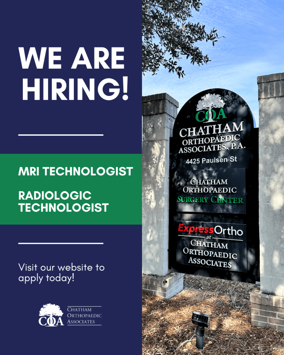 Join Team Chatham Orthopaedics: Hiring Opportunities - Chatham Orthopaedics